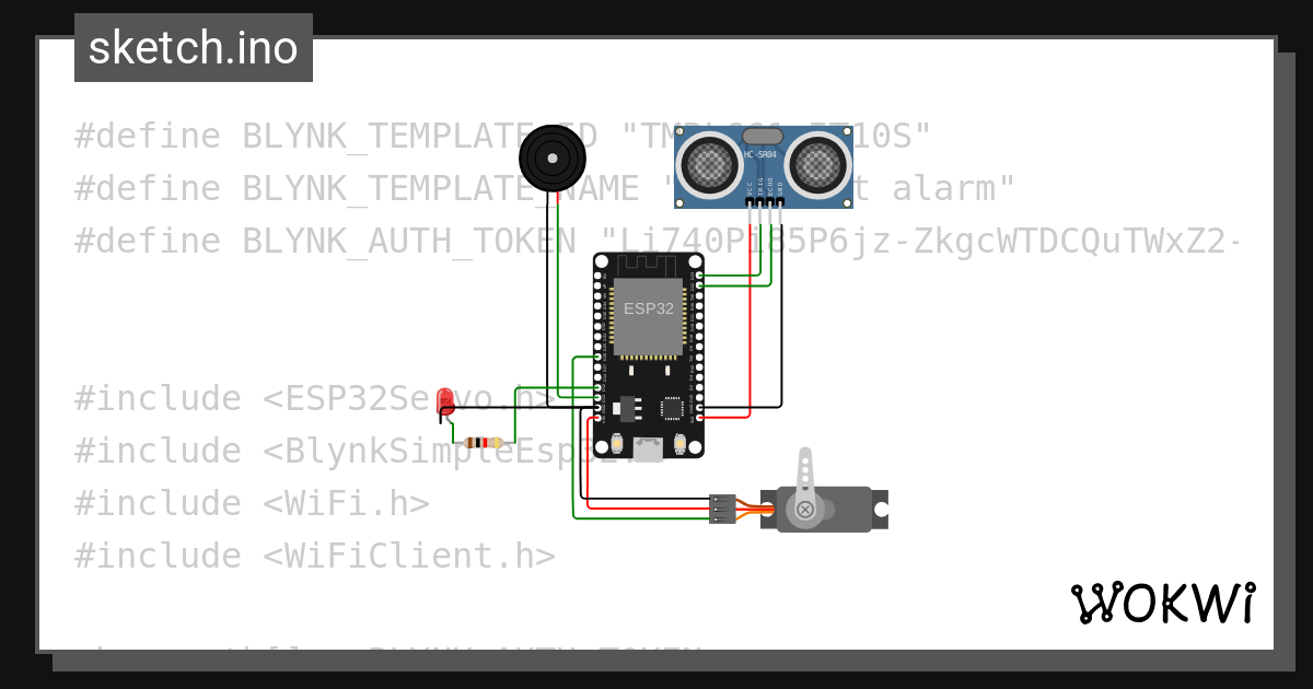 Anti Theft Alarm Wokwi Esp32 Stm32 Arduino Simulator 9256