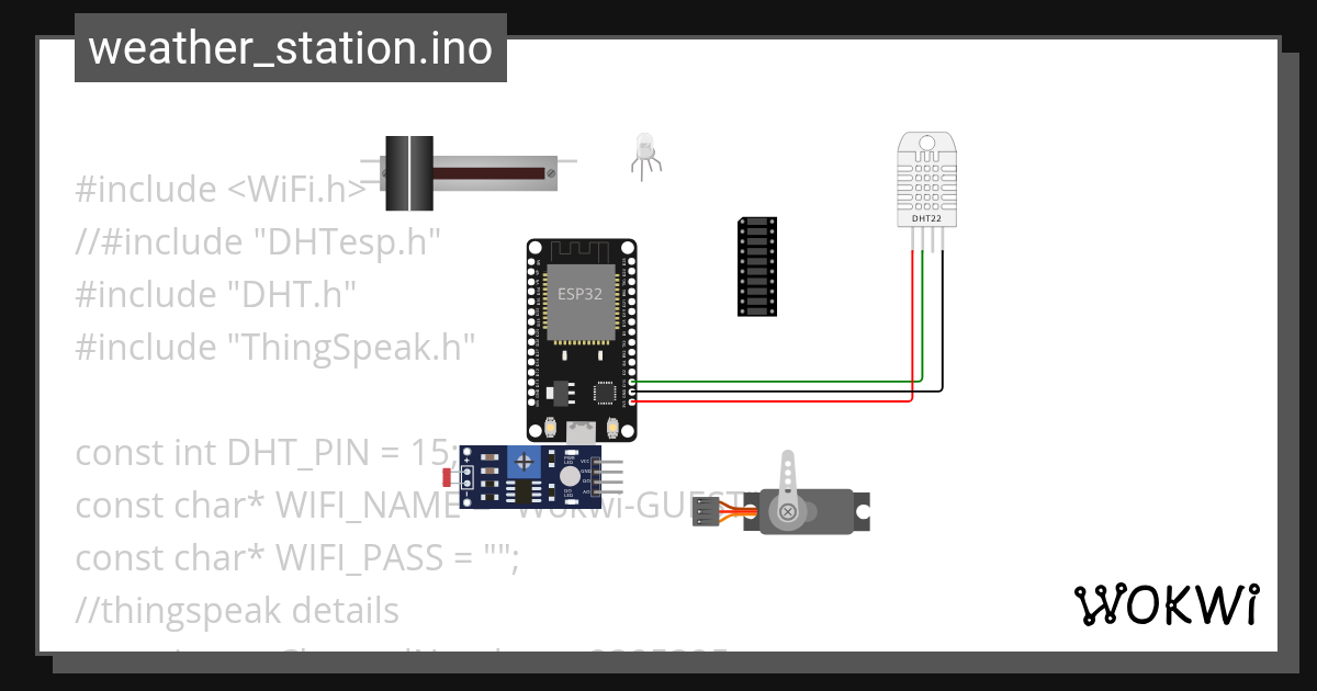 Thingspeak Weather Station 2 Copy Wokwi Esp32 Stm32 Arduino Simulator