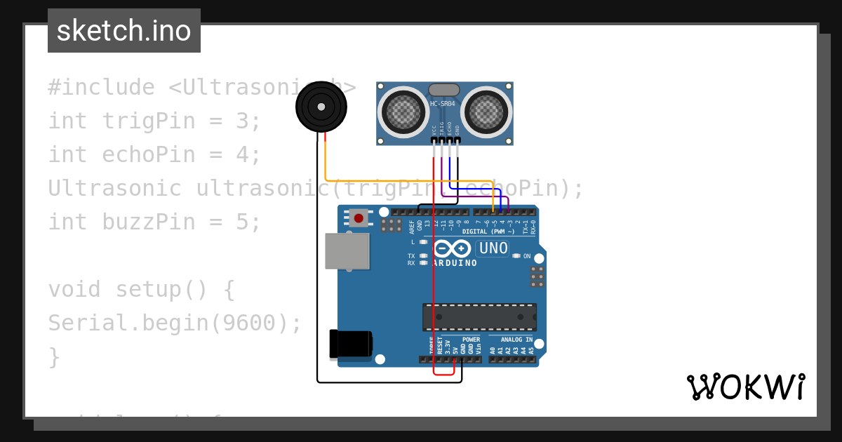 Parking Senzor Eas Wokwi Esp32 Stm32 Arduino Simulator