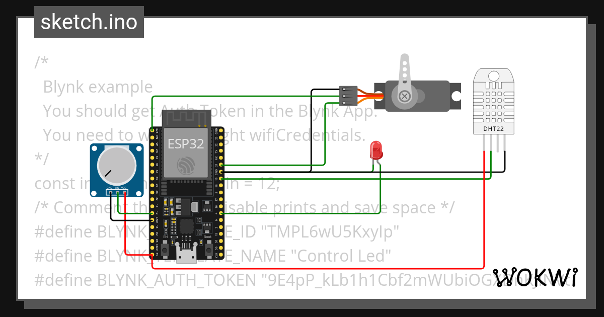 Control Led - Wokwi ESP32, STM32, Arduino Simulator