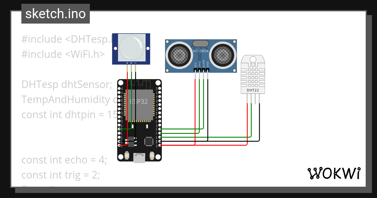 multiple sensor using esp32 in wokwi simulator - Wokwi ESP32, STM32, Arduino Simulator