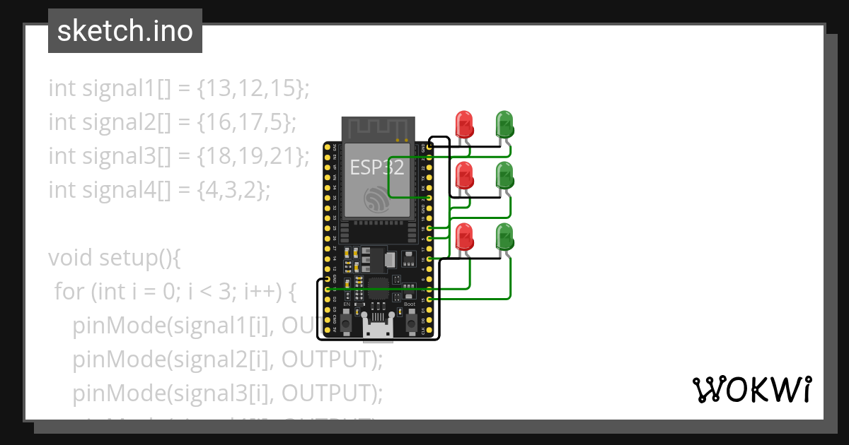 2200040069_traffic lights - Wokwi ESP32, STM32, Arduino Simulator