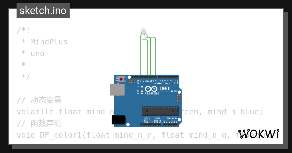 Rgb Led灯的配色实验(一) Wokwi Esp32 Stm32 Arduino Simulator