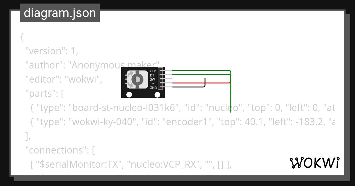 encoder - Wokwi ESP32, STM32, Arduino Simulator