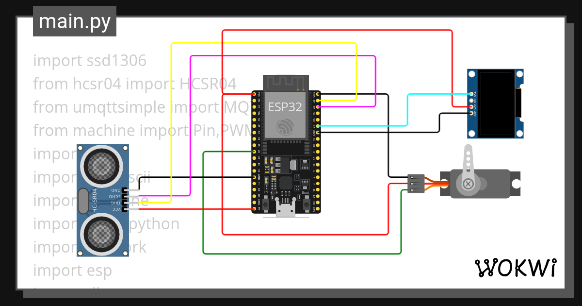 MQTT Based on MicroPython ESP32_servor_HCSR04_ultrasonic_sensor - Wokwi ESP32, STM32, Arduino ...