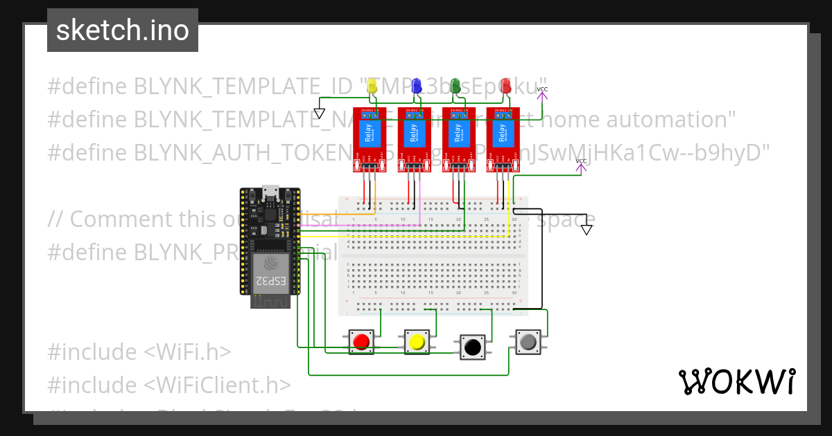 smart home automation - Wokwi ESP32, STM32, Arduino Simulator