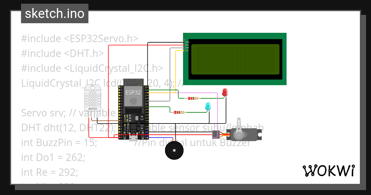 Proyek 2 ESP32 - Wokwi ESP32, STM32, Arduino Simulator