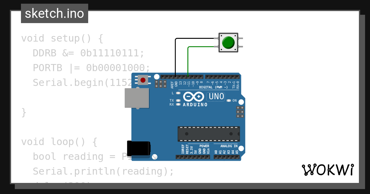 Arduino Button Registri Wokwi Esp32 Stm32 Arduino Simulator