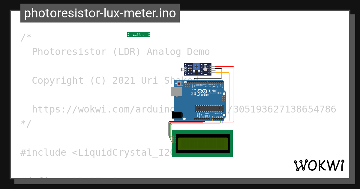 Photoresistor O Copy Wokwi Esp32 Stm32 Arduino Simulator