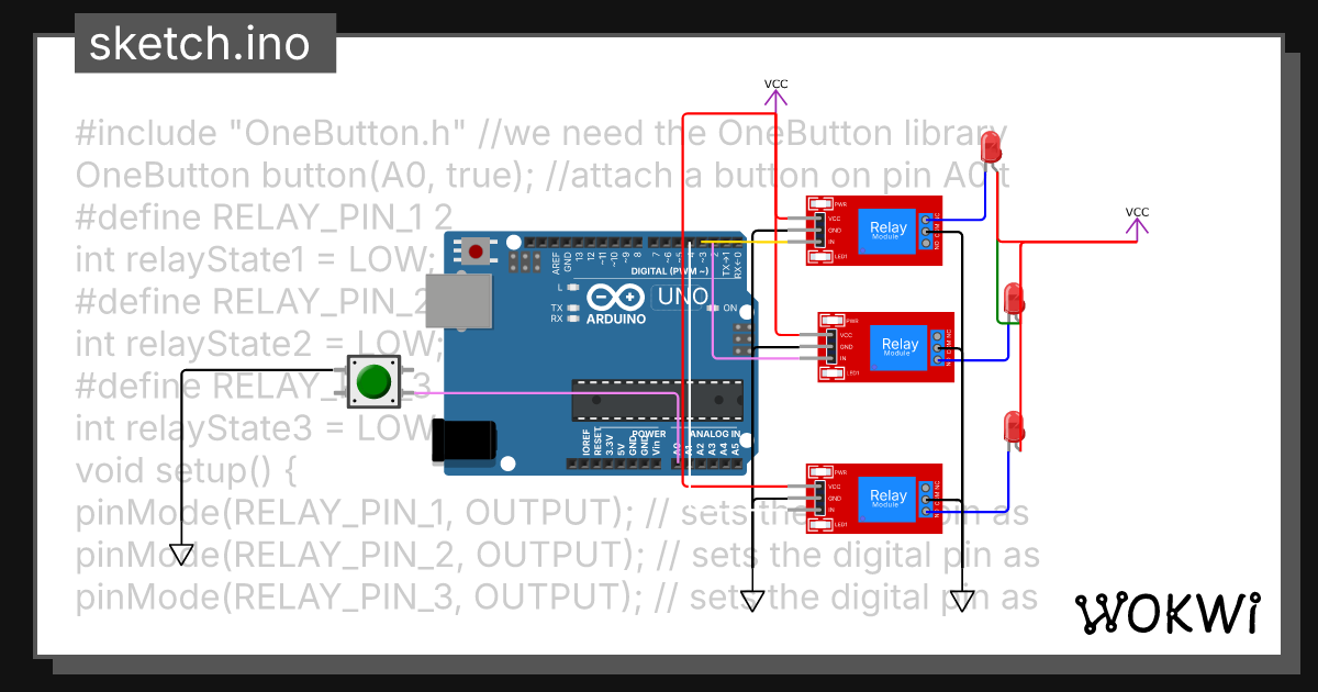 R led - Wokwi ESP32, STM32, Arduino Simulator