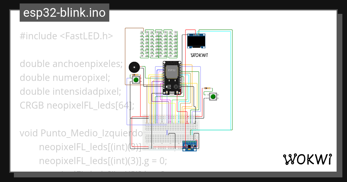 Montbit ESP32 Prender LED1 NeoPixel RGB Dado - Wokwi ESP32, STM32, Arduino Simulator