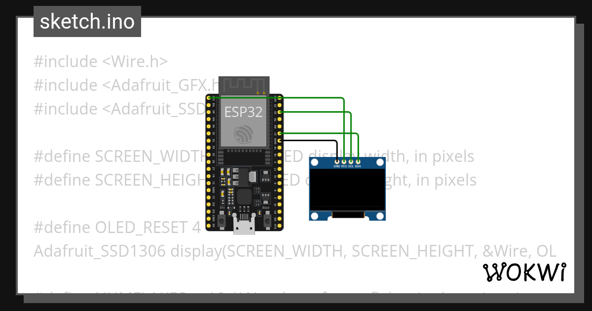 oled - Wokwi ESP32, STM32, Arduino Simulator