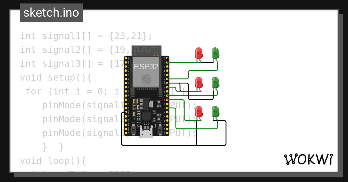 2200050063traffic Light Wokwi Esp32 Stm32 Arduino Simulator 5847