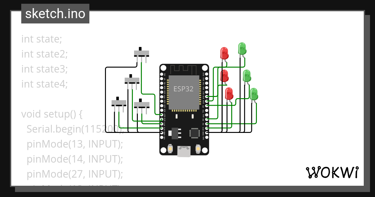 Leds With External Intrerupt 2200049025 Wokwi Esp32 Stm32 Arduino 8891