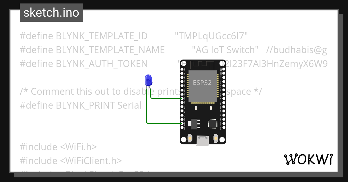 Blank Blynk - Wokwi ESP32, STM32, Arduino Simulator