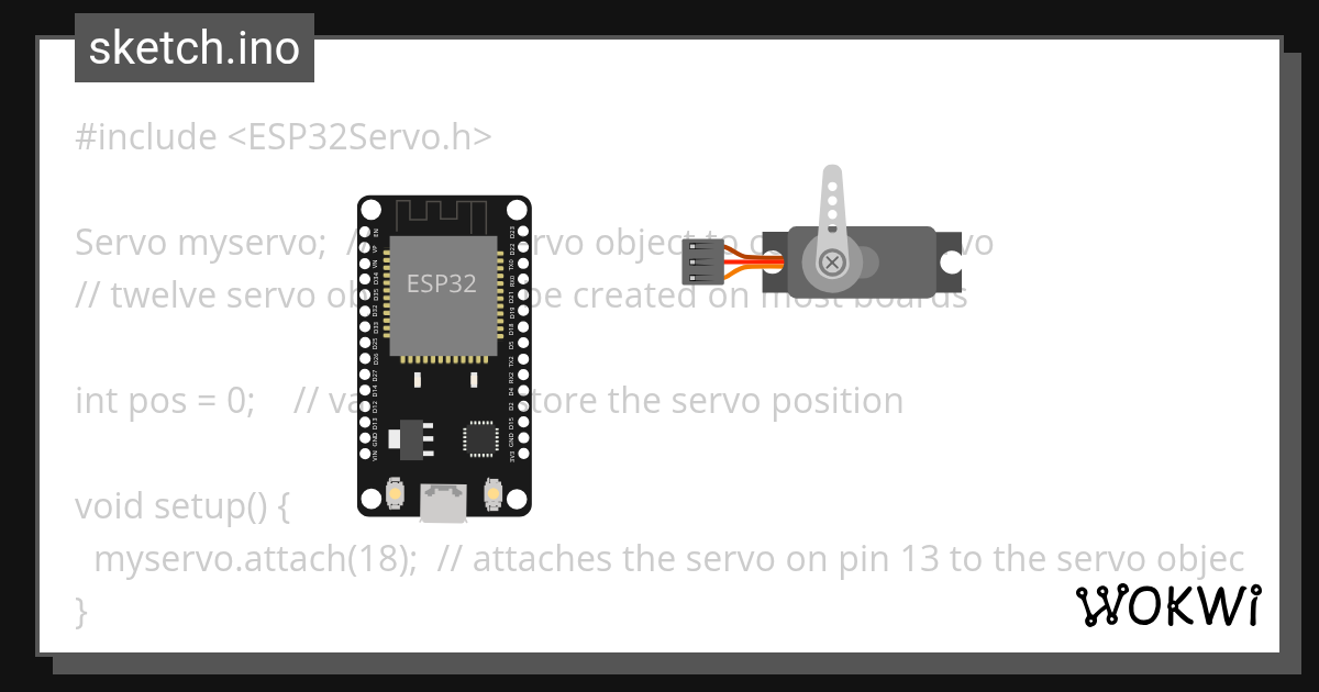 Servo Wokwi Esp32 Stm32 Arduino Simulator 