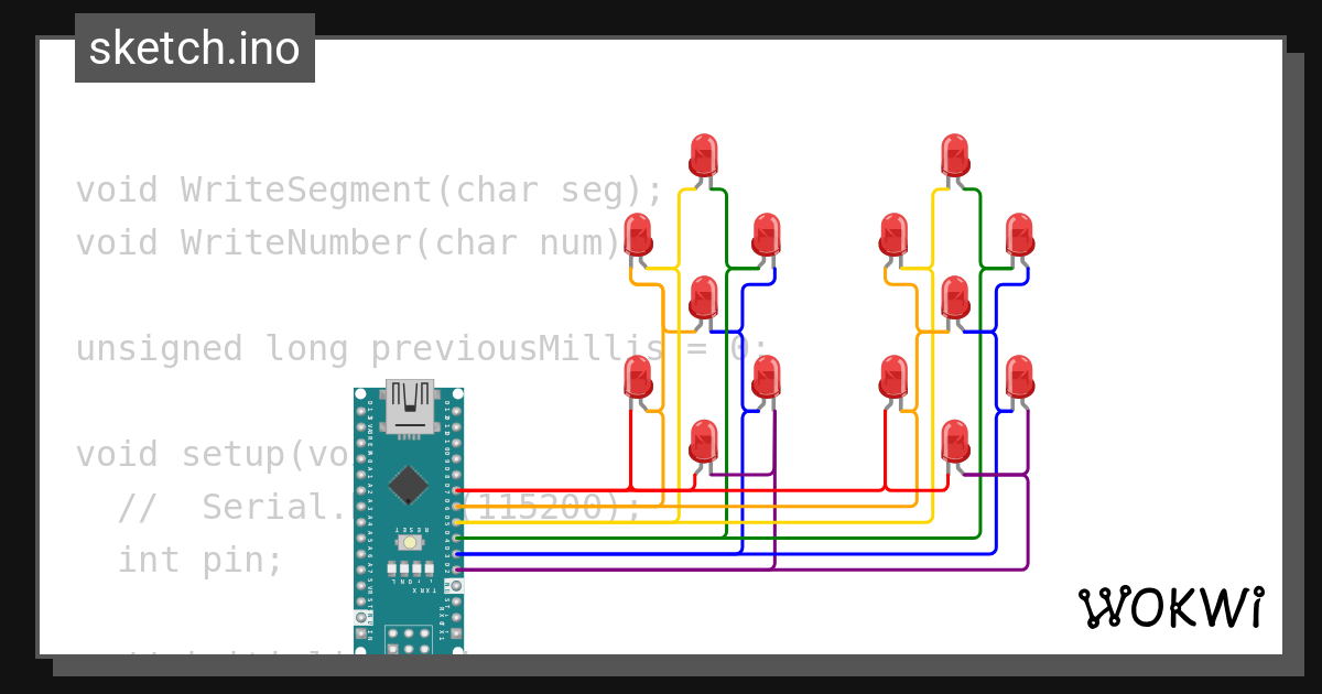 Charlieplex 2 Digit Wokwi Esp32 Stm32 Arduino Simulator 8617