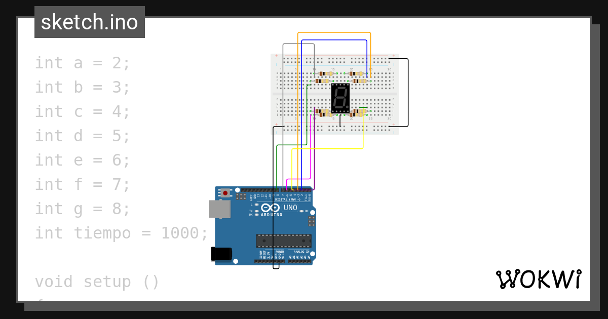 Potenciómetro 7 Segmentos Wokwi Esp32 Stm32 Arduino Simulator 5771