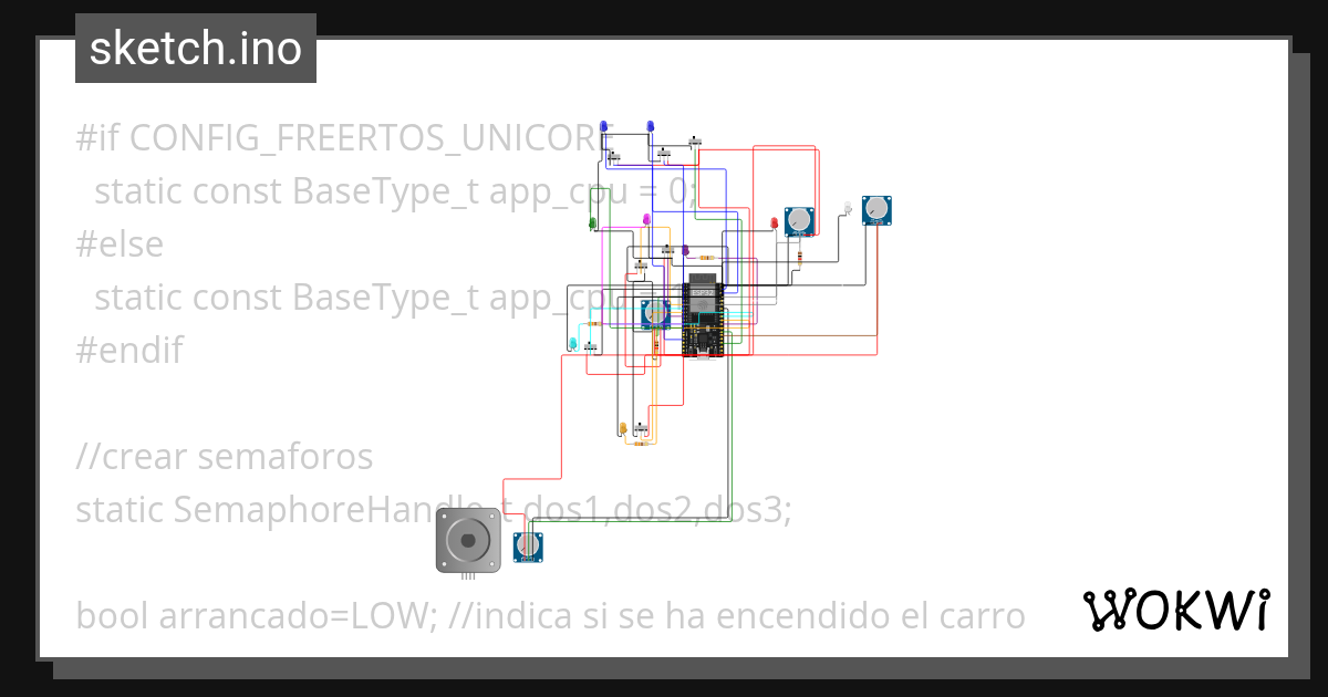 Tablero Carro Copy (3) - Wokwi ESP32, STM32, Arduino Simulator