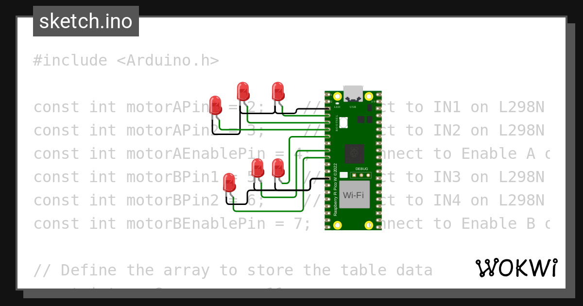 2 Motors Sequence Wokwi Esp32 Stm32 Arduino Simulator