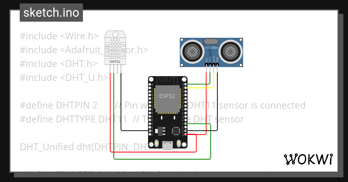 INTERFACE MULTIPLE SENSORS - Wokwi ESP32, STM32, Arduino Simulator