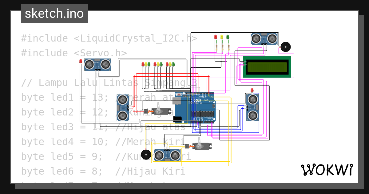 Gabungan Program 1 6 Wokwi Esp32 Stm32 Arduino Simulator