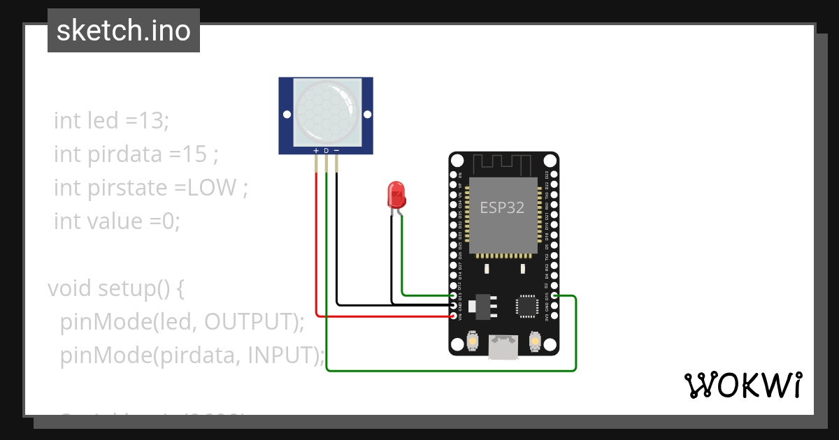 esp32+pir Copy - Wokwi ESP32, STM32, Arduino Simulator