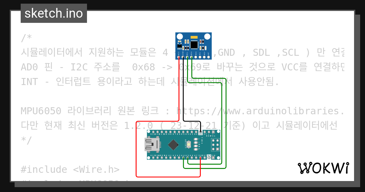 Mpu6050 Control Servomotor Wokwi Esp32 Stm32 Arduino Simulator