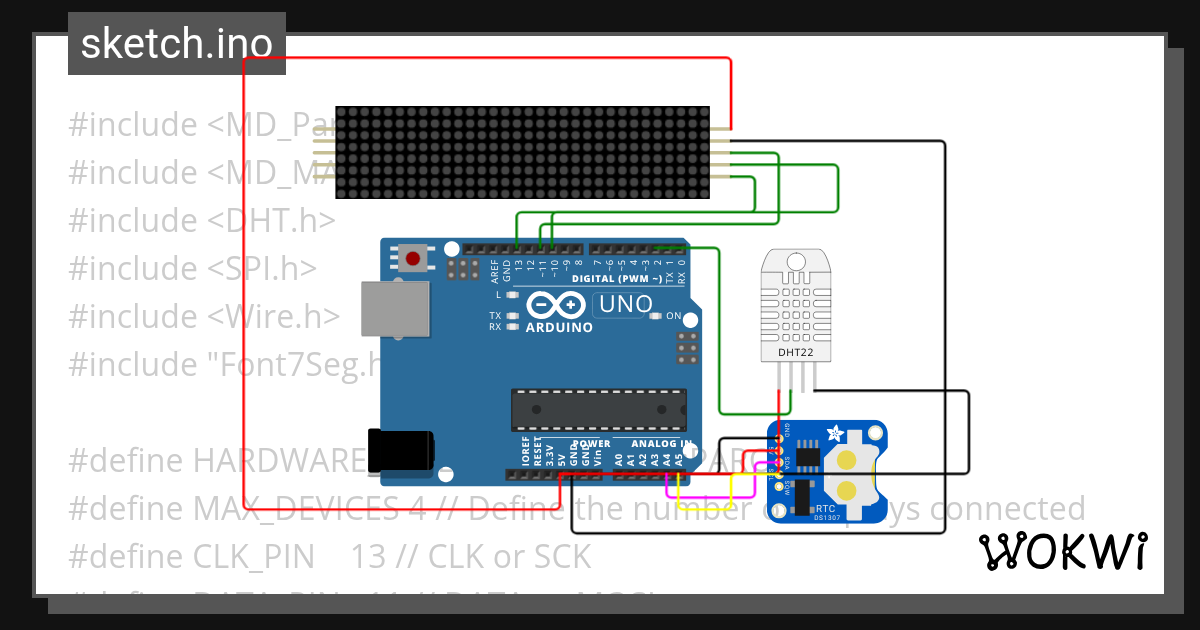 digital clock - Wokwi ESP32, STM32, Arduino Simulator