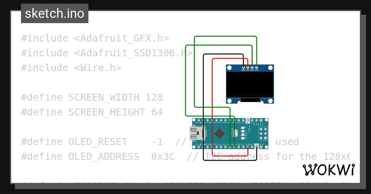 Oled1306 Anolog Clock Wokwi Esp32 Stm32 Arduino Simulator
