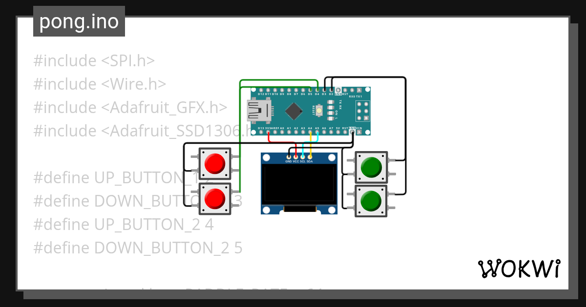 ping pong - Wokwi ESP32, STM32, Arduino Simulator
