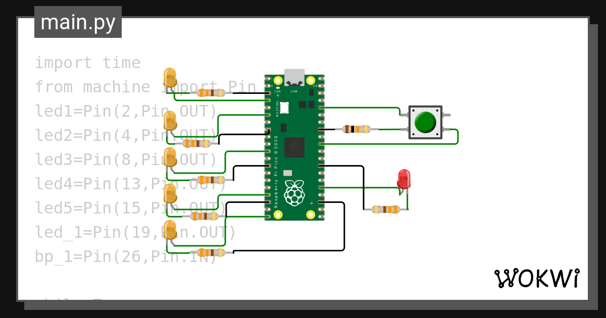Leds Clignotantes Et Bouton Wokwi Esp32 Stm32 Arduino Simulator 0650