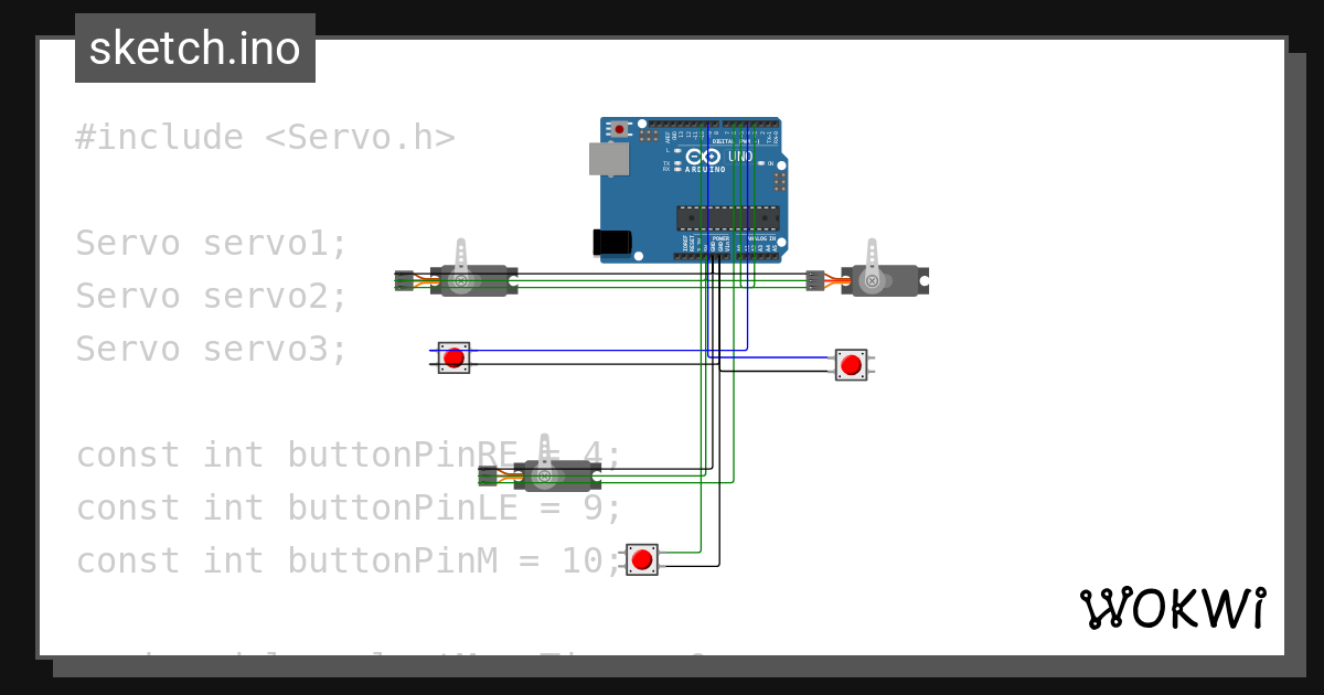 Robotic Face Wokwi Esp32 Stm32 Arduino Simulator