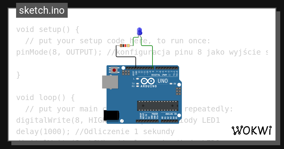 Diody Wokwi Esp32 Stm32 Arduino Simulator 0590