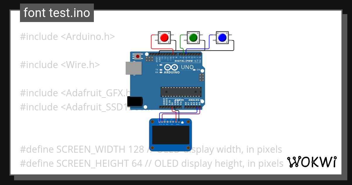 font test. - Wokwi ESP32, STM32, Arduino Simulator