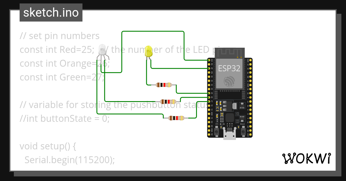 example3 - Wokwi ESP32, STM32, Arduino Simulator