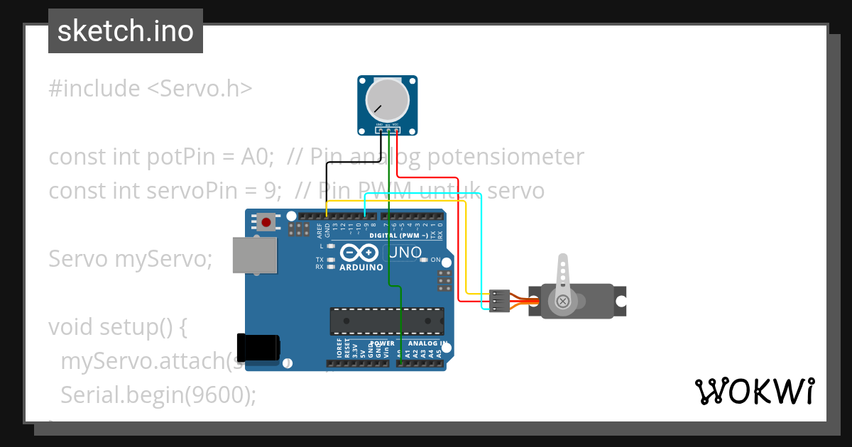 Tugas J Simulasi Dengan Servo Dan Potensiometerwahinu Wokwi Esp32 4375