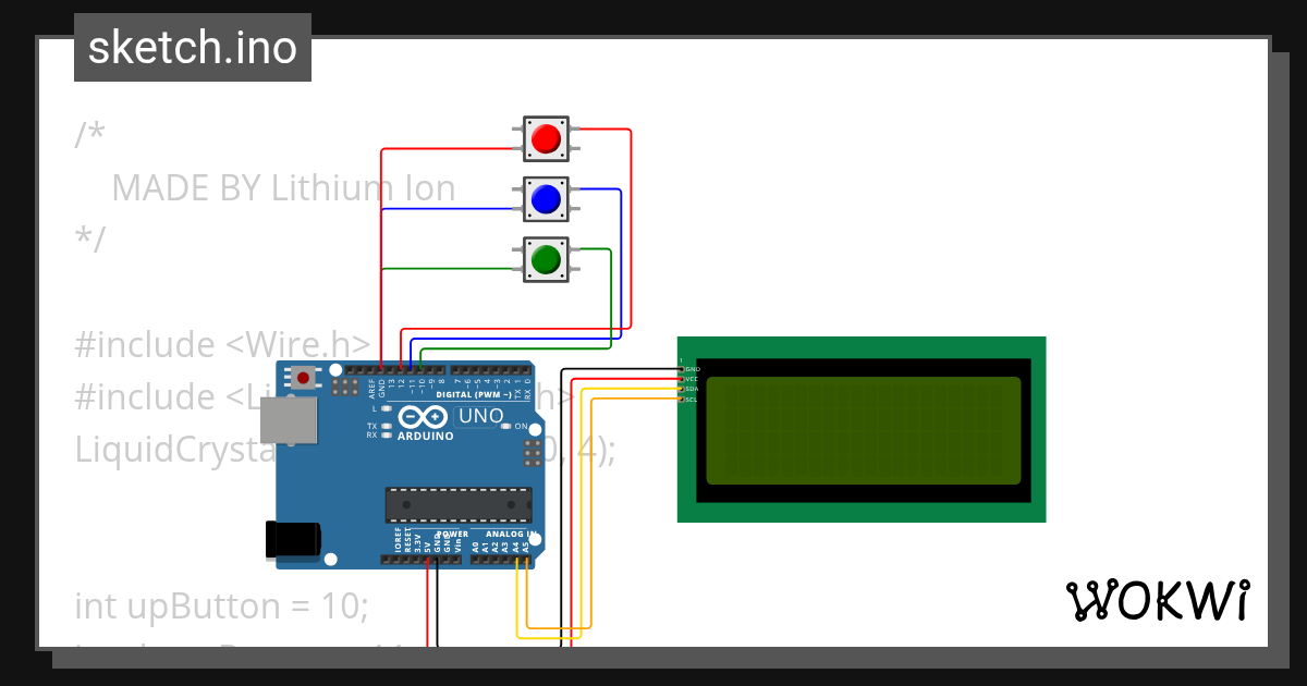 Display Menu - Wokwi ESP32, STM32, Arduino Simulator