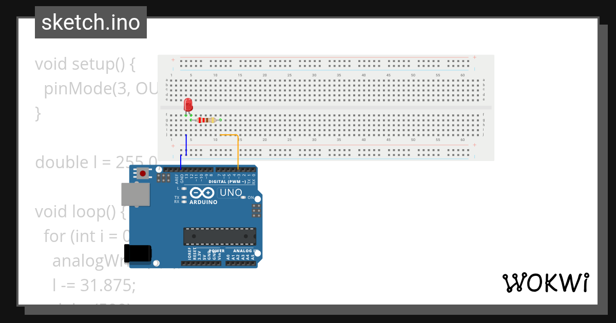led light - Wokwi ESP32, STM32, Arduino Simulator
