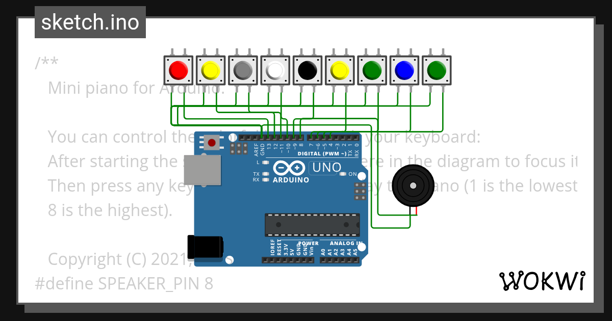 piano - Wokwi ESP32, STM32, Arduino Simulator