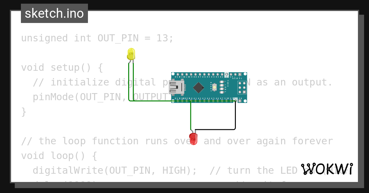 Experimentledblink1 Wokwi Esp32 Stm32 Arduino Simulator 2493