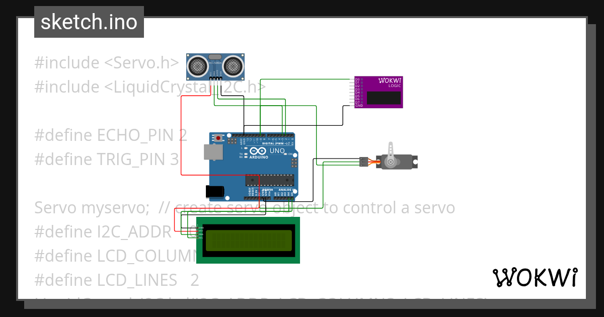 W8Lab- distance measure - Wokwi ESP32, STM32, Arduino Simulator