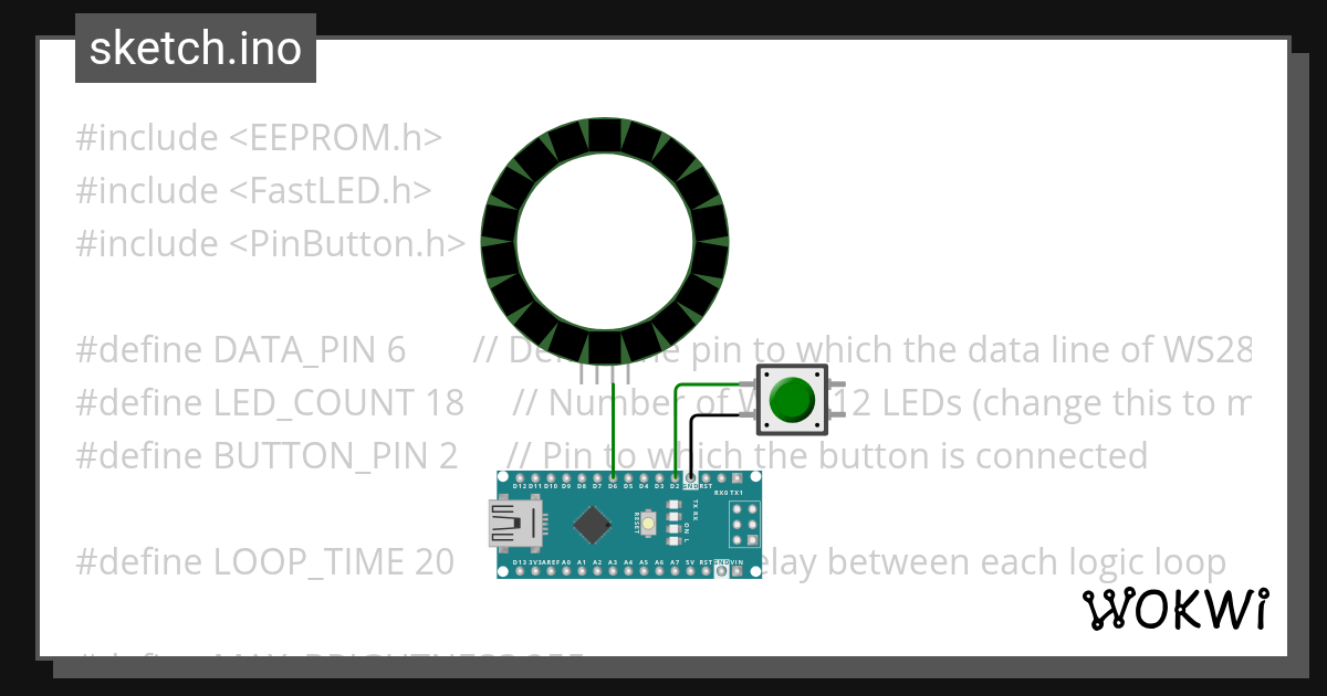 Light Thing Flash Brightness - Wokwi ESP32, STM32, Arduino Simulator