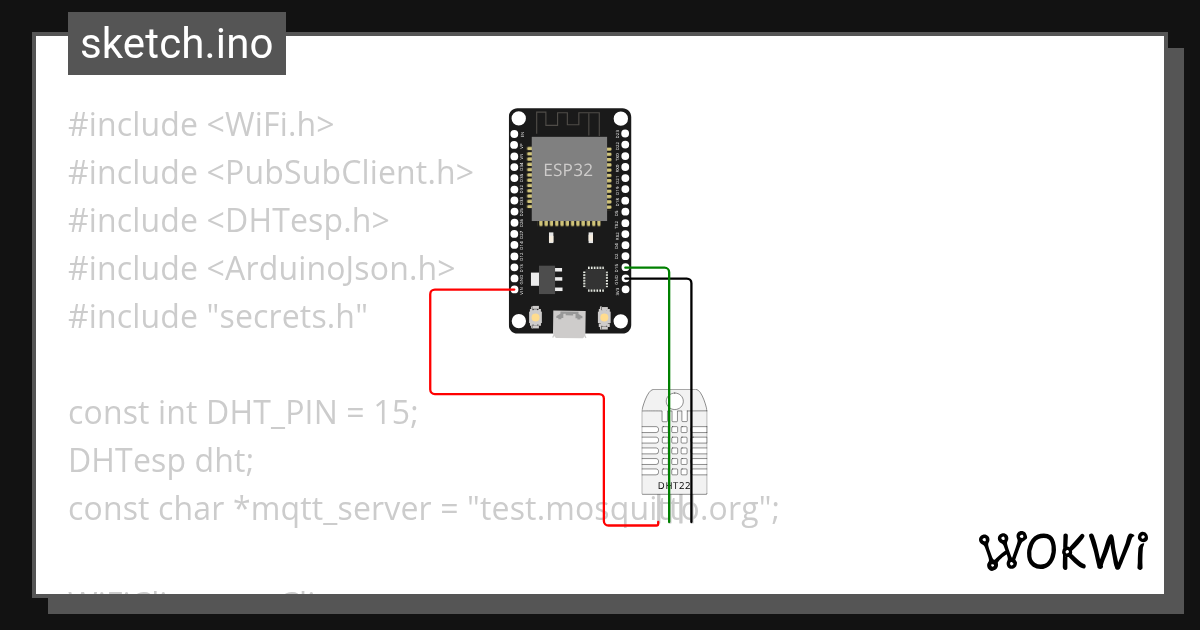 lesson 7. IoT Meteostation - Wokwi ESP32, STM32, Arduino Simulator