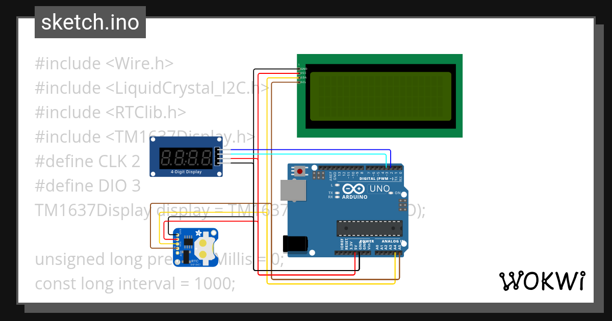 Jam Kalender Wokwi Esp32 Stm32 Arduino Simulator 2278