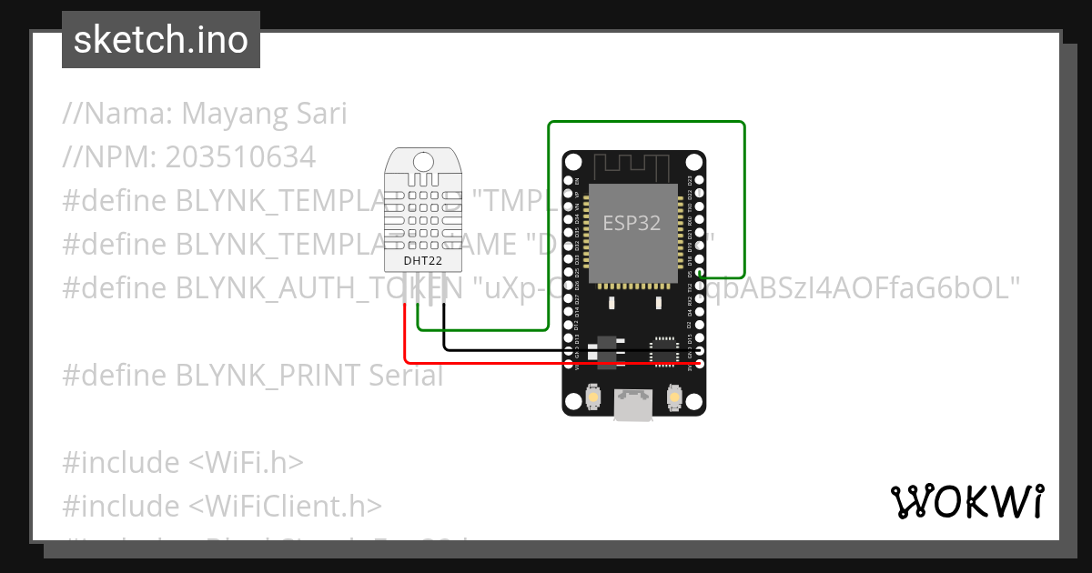 DHT22Sensor+Blynk Copy - Wokwi ESP32, STM32, Arduino Simulator