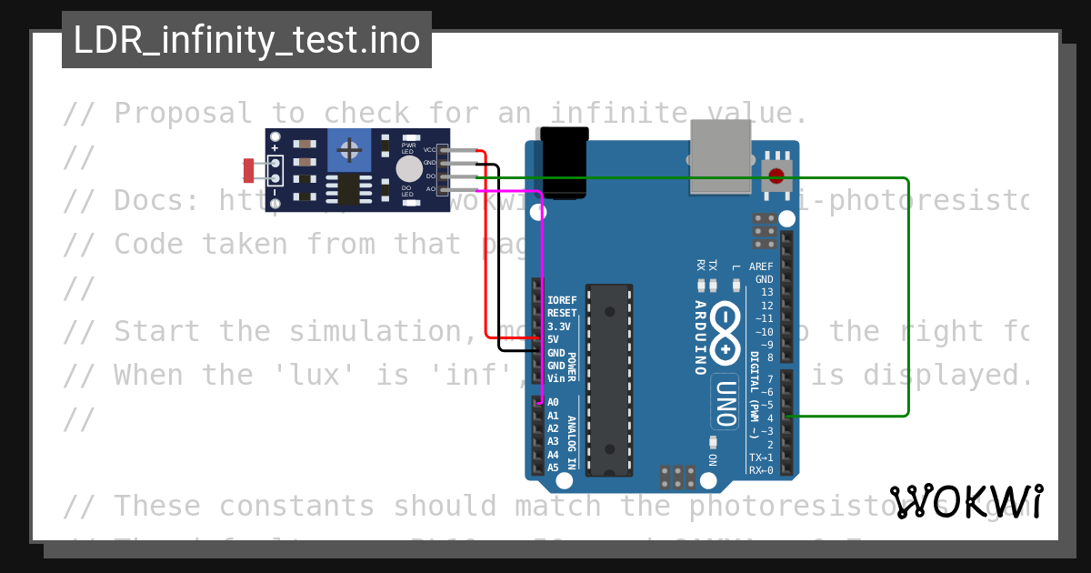 Ldr Infinity Test Copy Wokwi Esp32 Stm32 Arduino Simulator