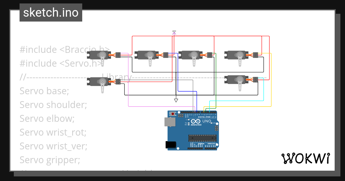 Braccio_Robot1 - Wokwi ESP32, STM32, Arduino Simulator