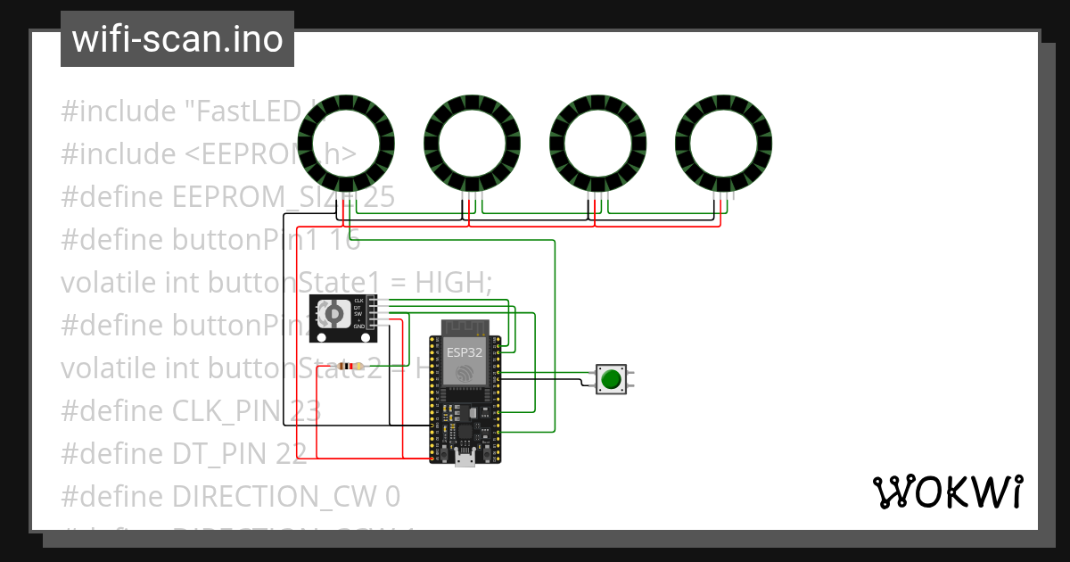 WS2812 ESPISRDEBOUNCE EEPROM Mode Final - Wokwi ESP32, STM32, Arduino Simulator