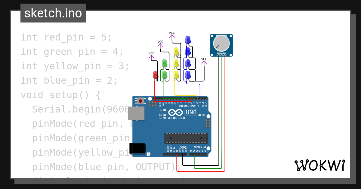 Led Tower Wokwi Esp32 Stm32 Arduino Simulator 